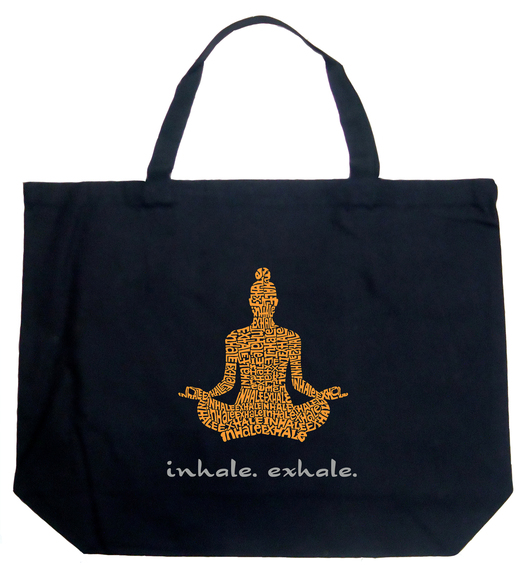 LA Pop Art | Bags | Large Word Art Tote Bag Inhale Exhale | Poshmark